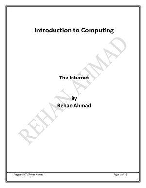 Introduction to Computer Science: Chapter 1 Overview (CS101) - Studocu