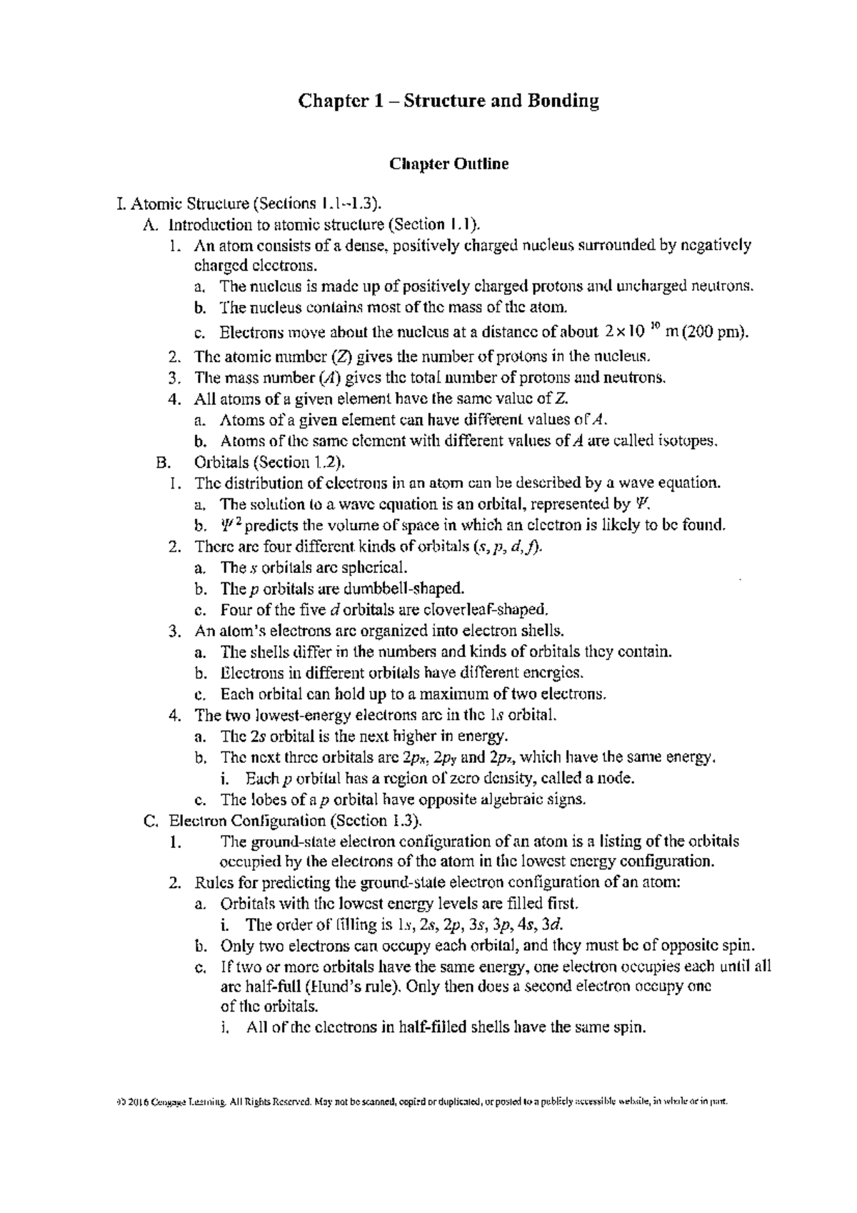 Chapter 1: Structure and Bonding - Solutions (McMurry Organic Chemistry ...