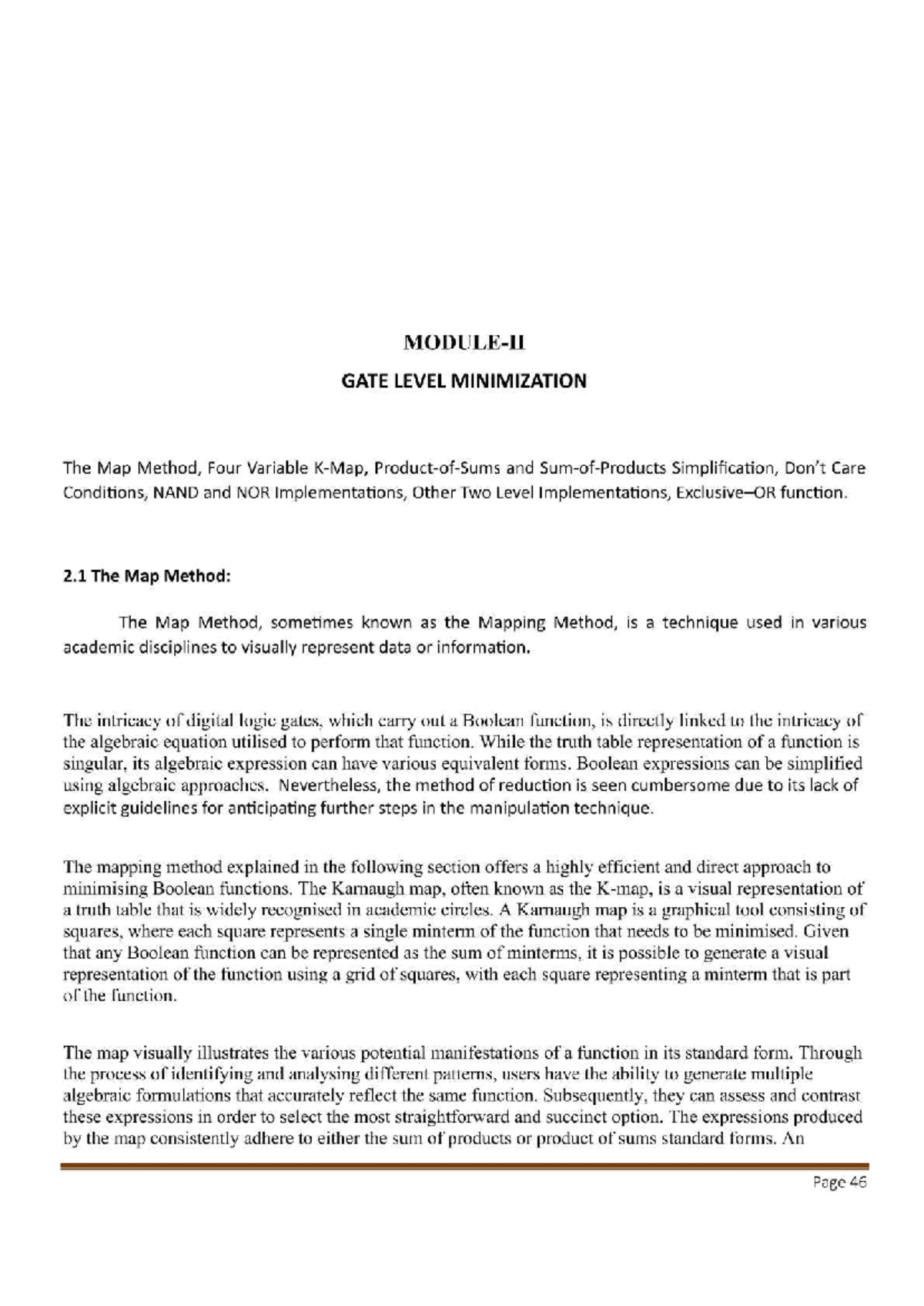 DLD-46-70: Karnaugh Map Method for Boolean Function Minimization - Studocu