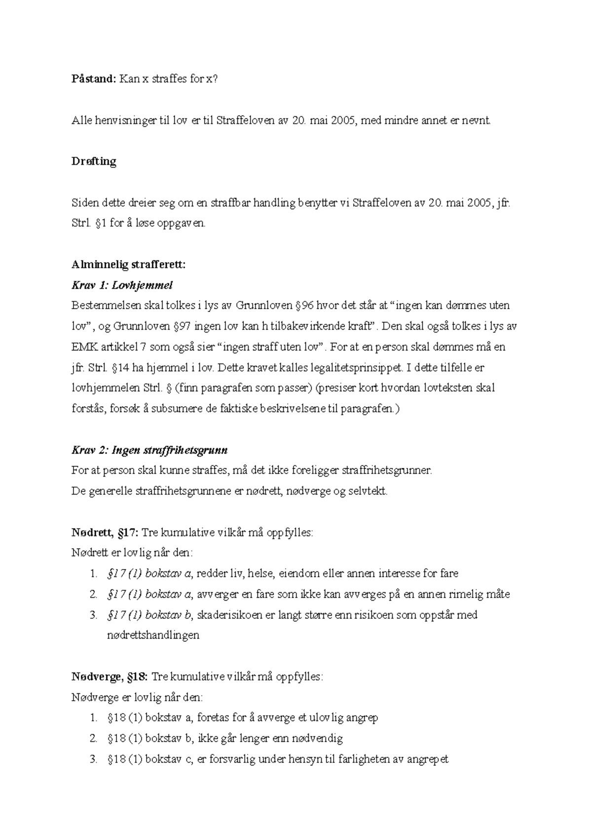 Rettslære 2 Vår 2024: Besvarelse av Skriftlig Eksamen med Karakter 6 - Studocu