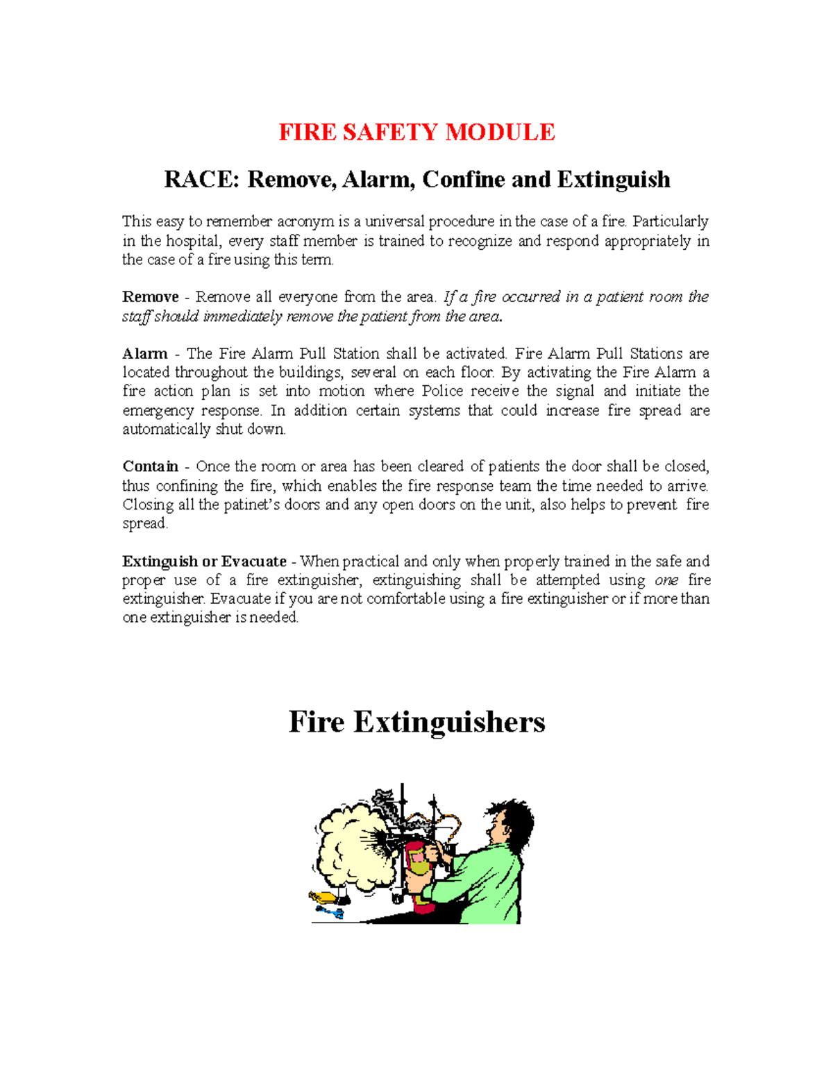 Race Fire Acronym