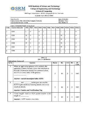 Selective Repeat Automatic Repeat Request - SRM Institute of Science ...