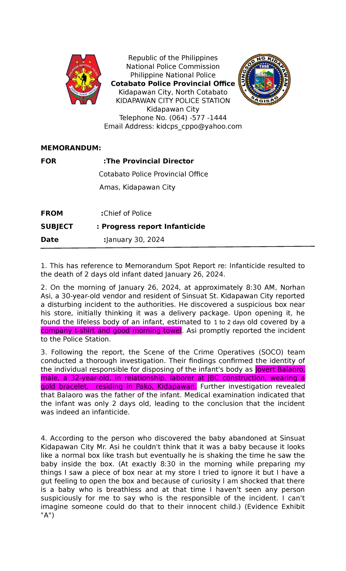 ASI- Progress- Highlighted - Republic of the Philippines National ...