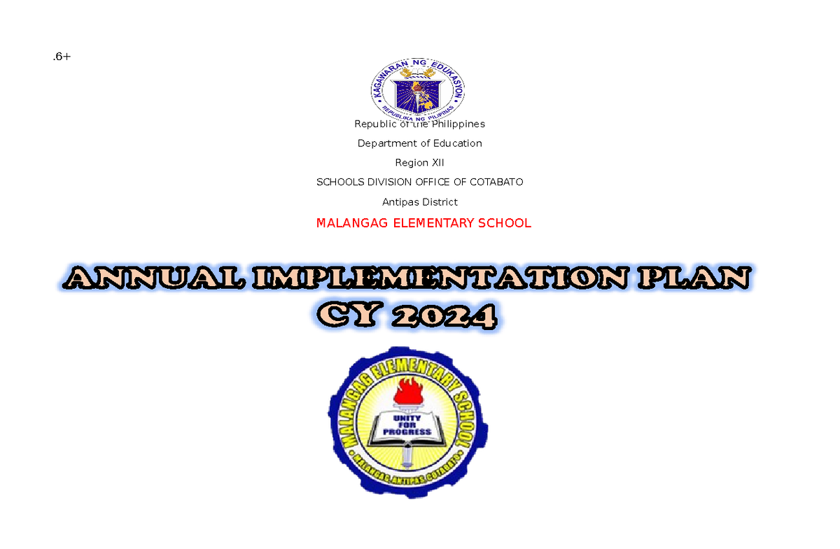 Bangbang ES AIP 2024: Annual Implementation Plan Overview - Studocu