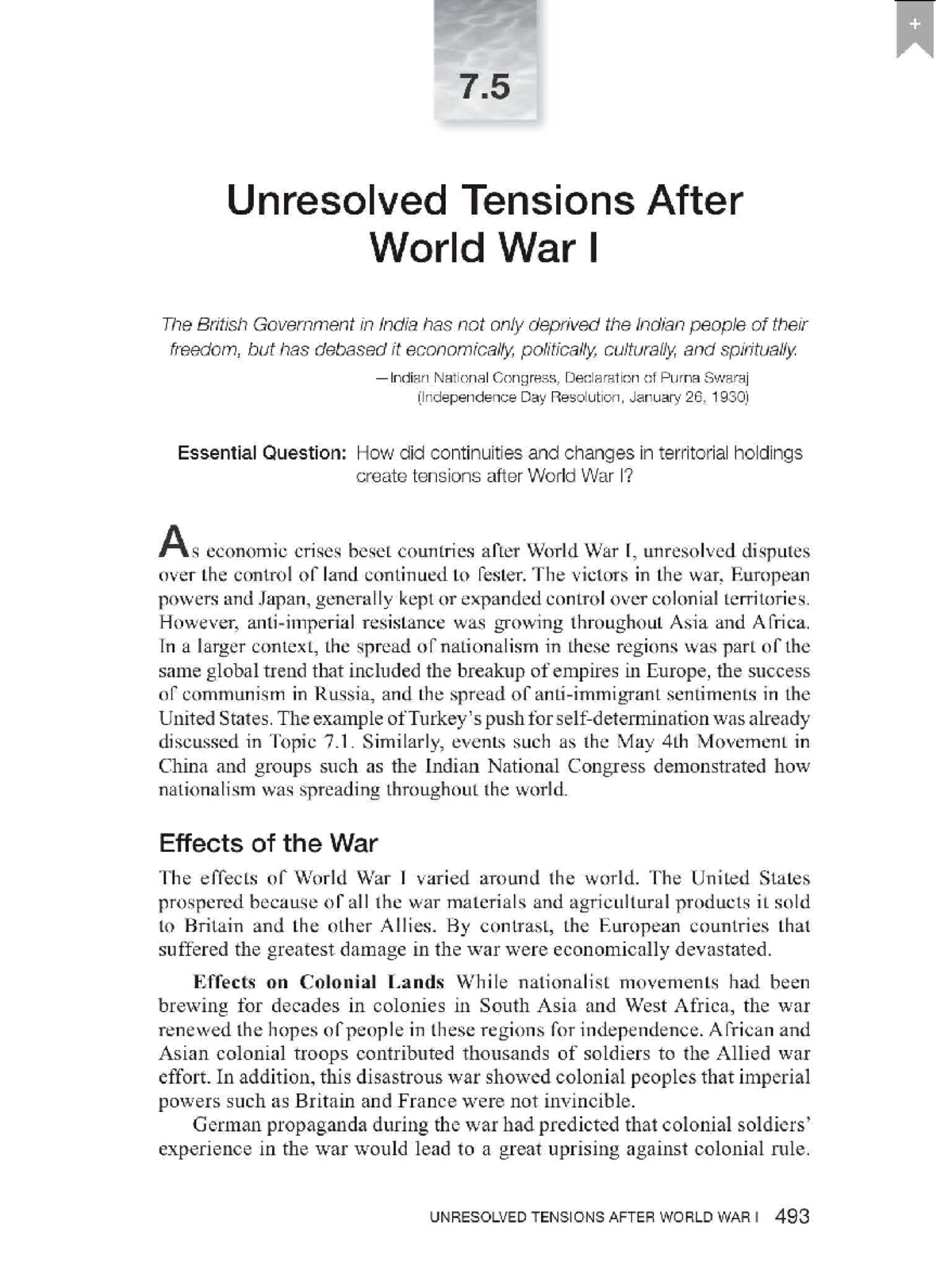 Unresolved Post-WWI Tensions and Nationalism: A Global Analysis (HIST ...