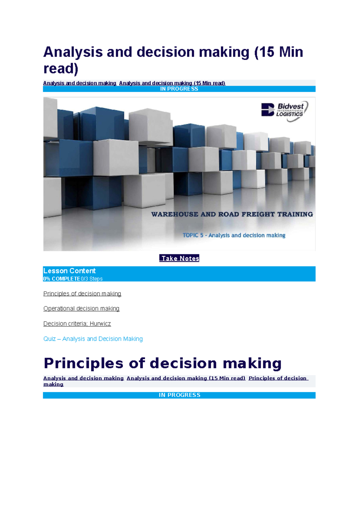Analysis and Decision Making Principles: Steps & Hurwicz Criterion ...
