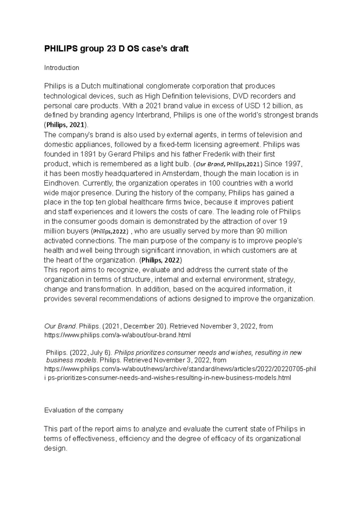Philips OS Case Study: Organizational Structure & Strategy Evaluation ...