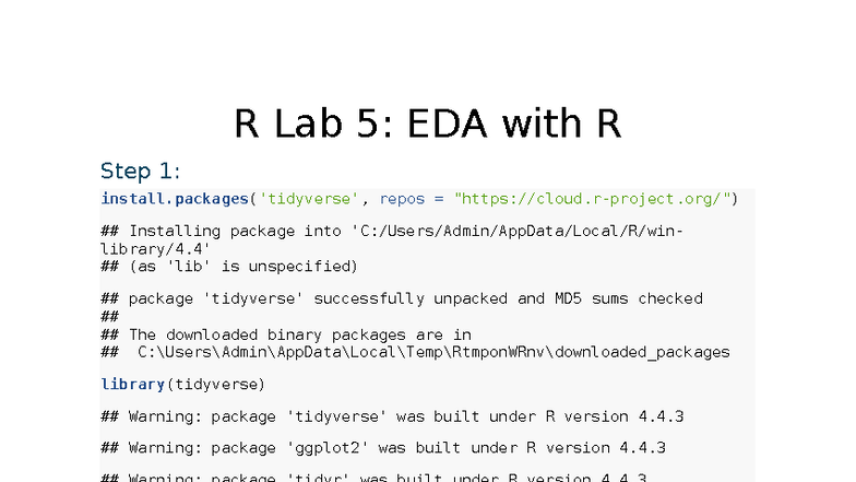 R Lab 5: EDA with R - Analyzing Air Quality Data - Studocu