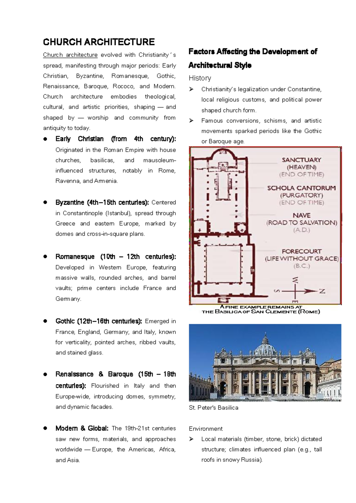 Church Architecture: Evolution and Influences (PWEDI MO BASA NALANG KA ...