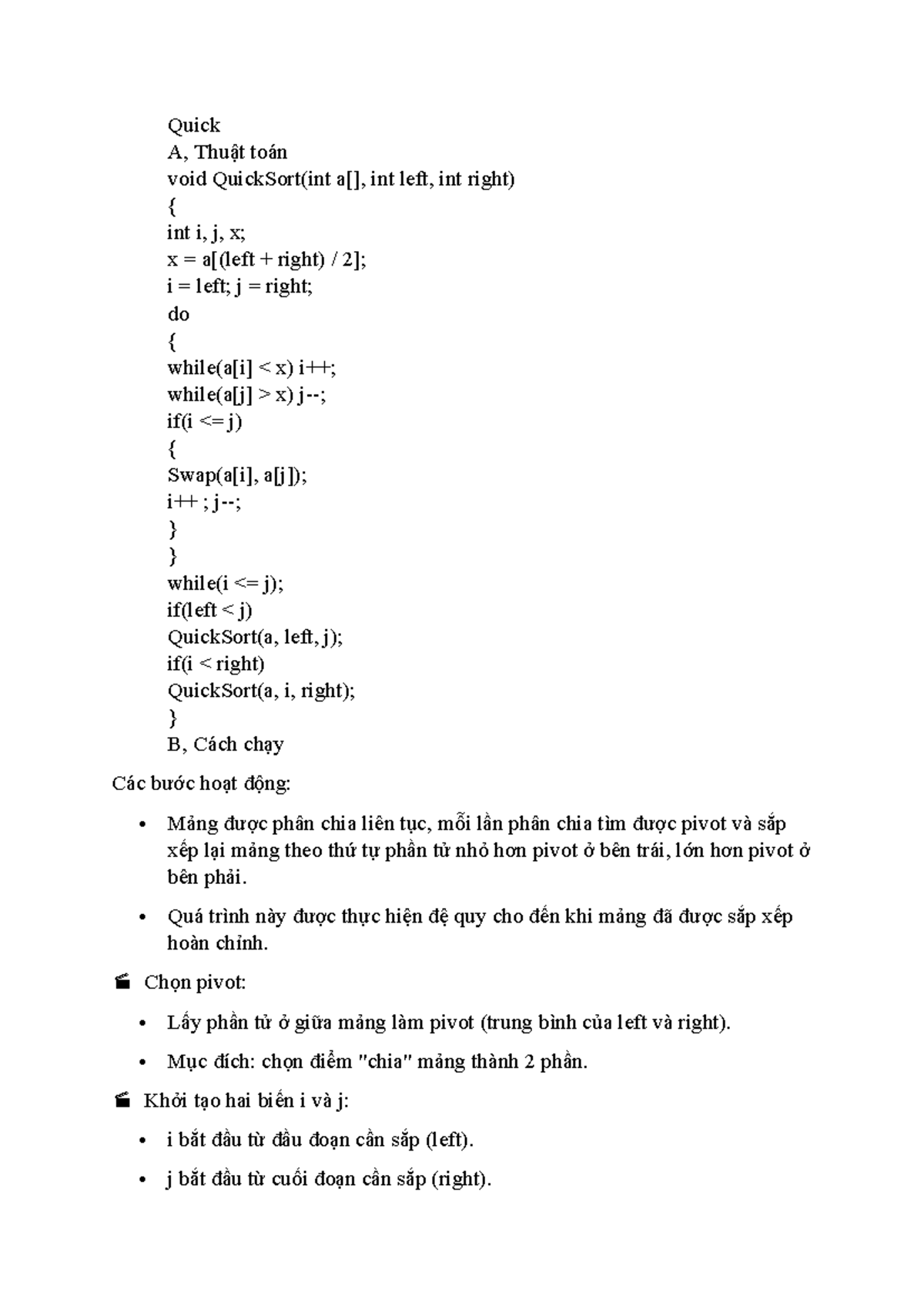 Quick Sort Algorithm Overview and Implementation Guide - Studocu