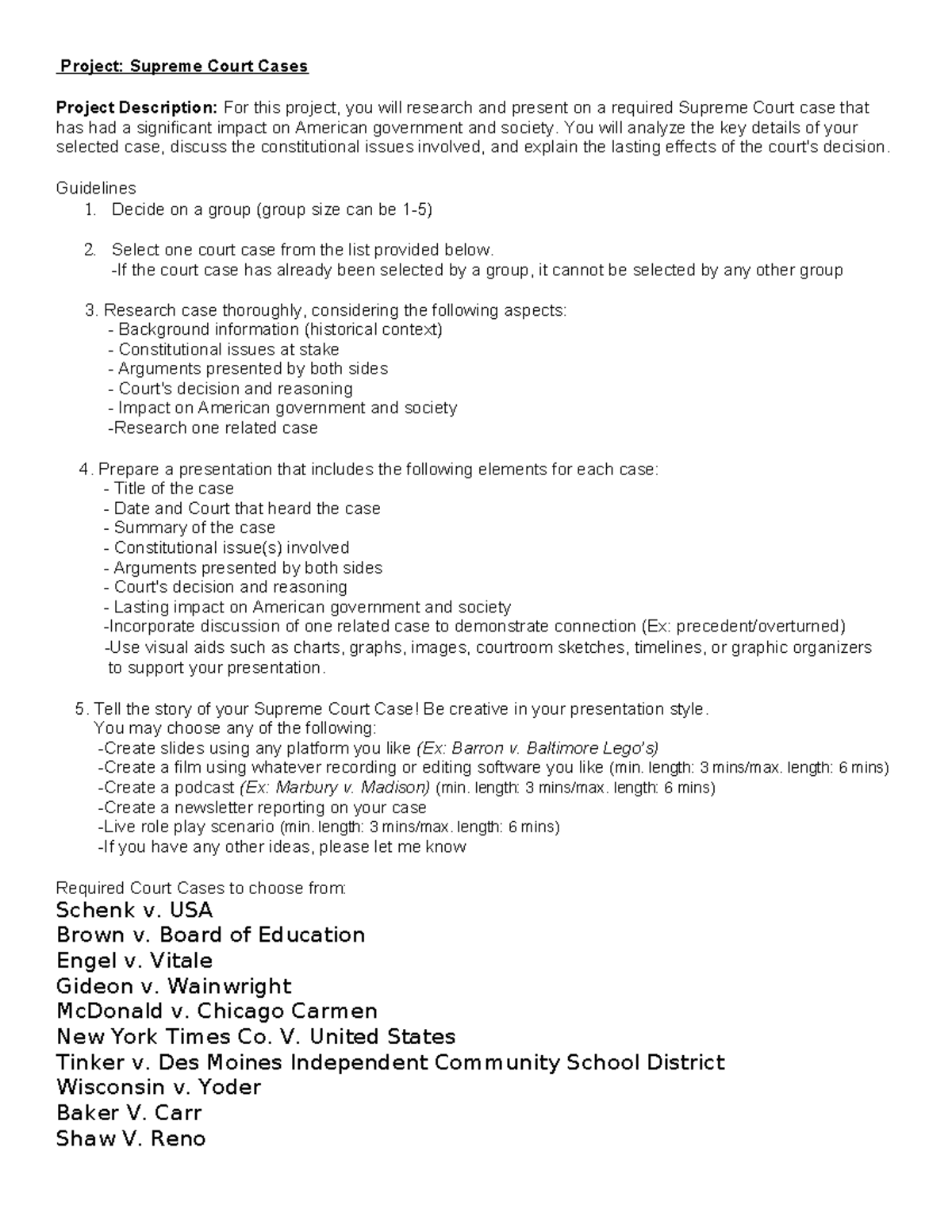 Supreme+Court+Case+Project - Project: Supreme Court Cases Project ...