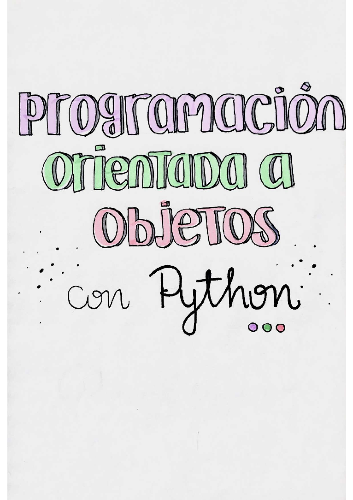 Clases y Programación Orientada a Objetos en Python (POO) - Studocu