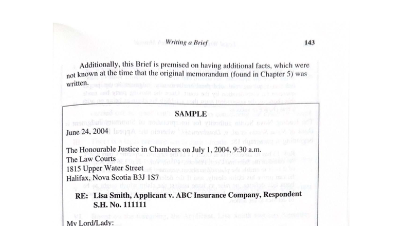 Writing a Brief for Summary Judgment - Case of Lisa Smith vs. ABC ...