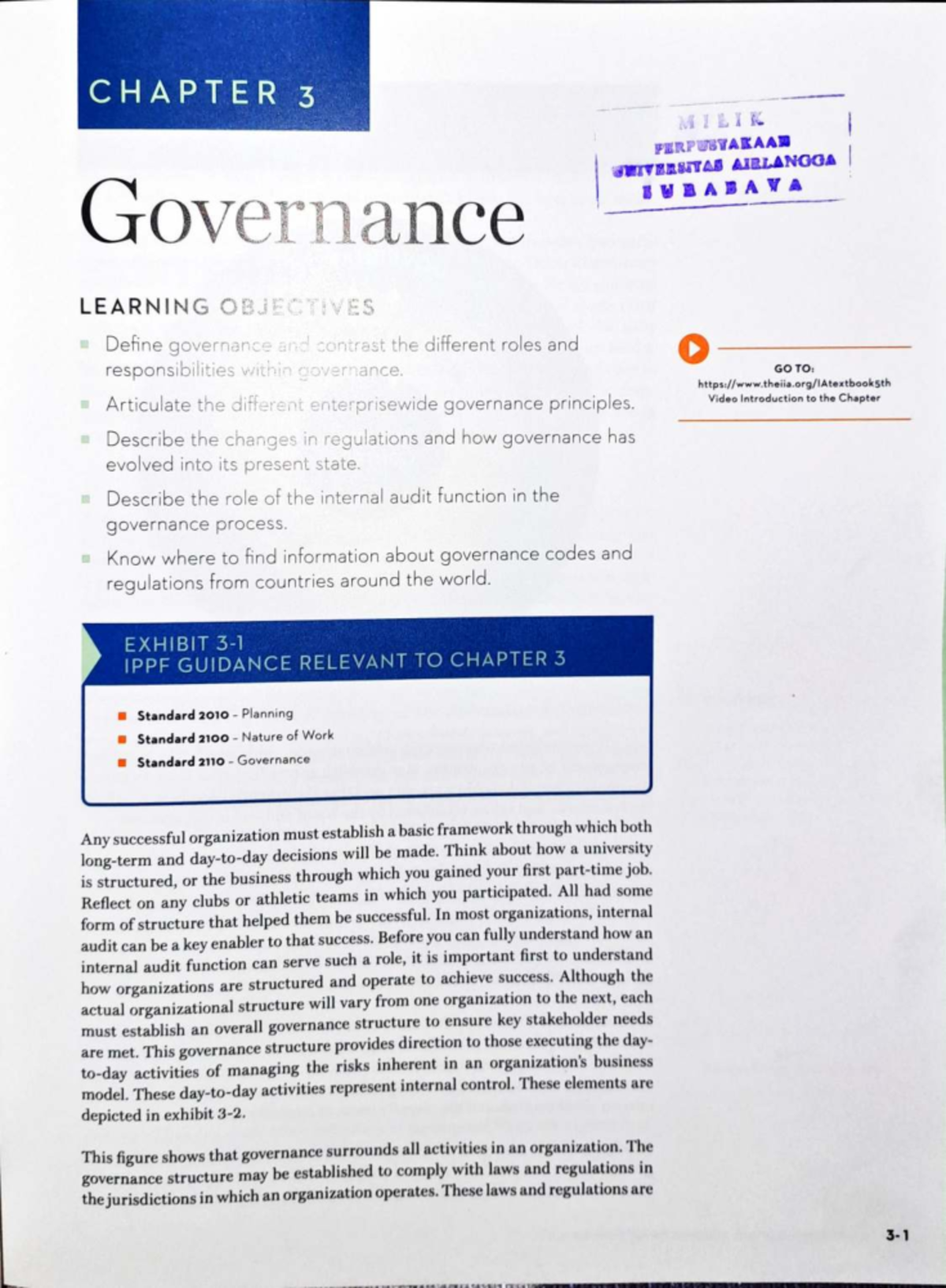 CH3 - Governance: Key Concepts and Learning Objectives - Studocu