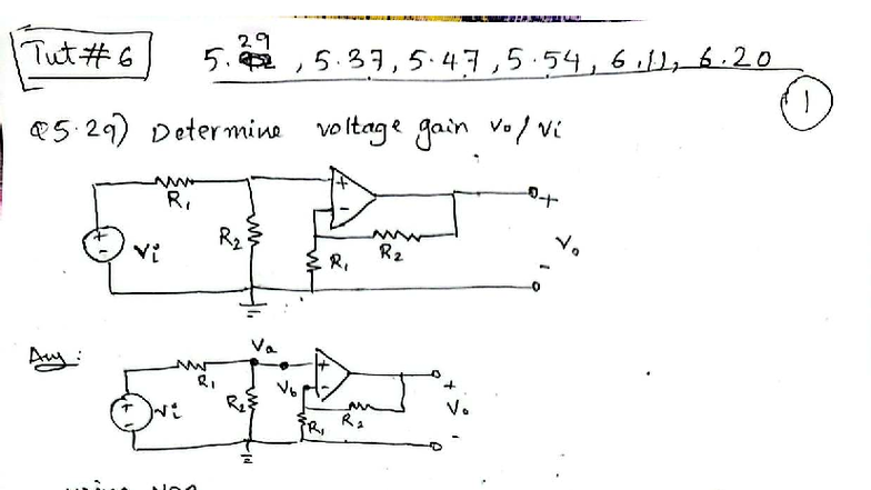 Tut#6: Voltage Gain & Amplifier Analysis for Elec273 - 2025 - Studocu