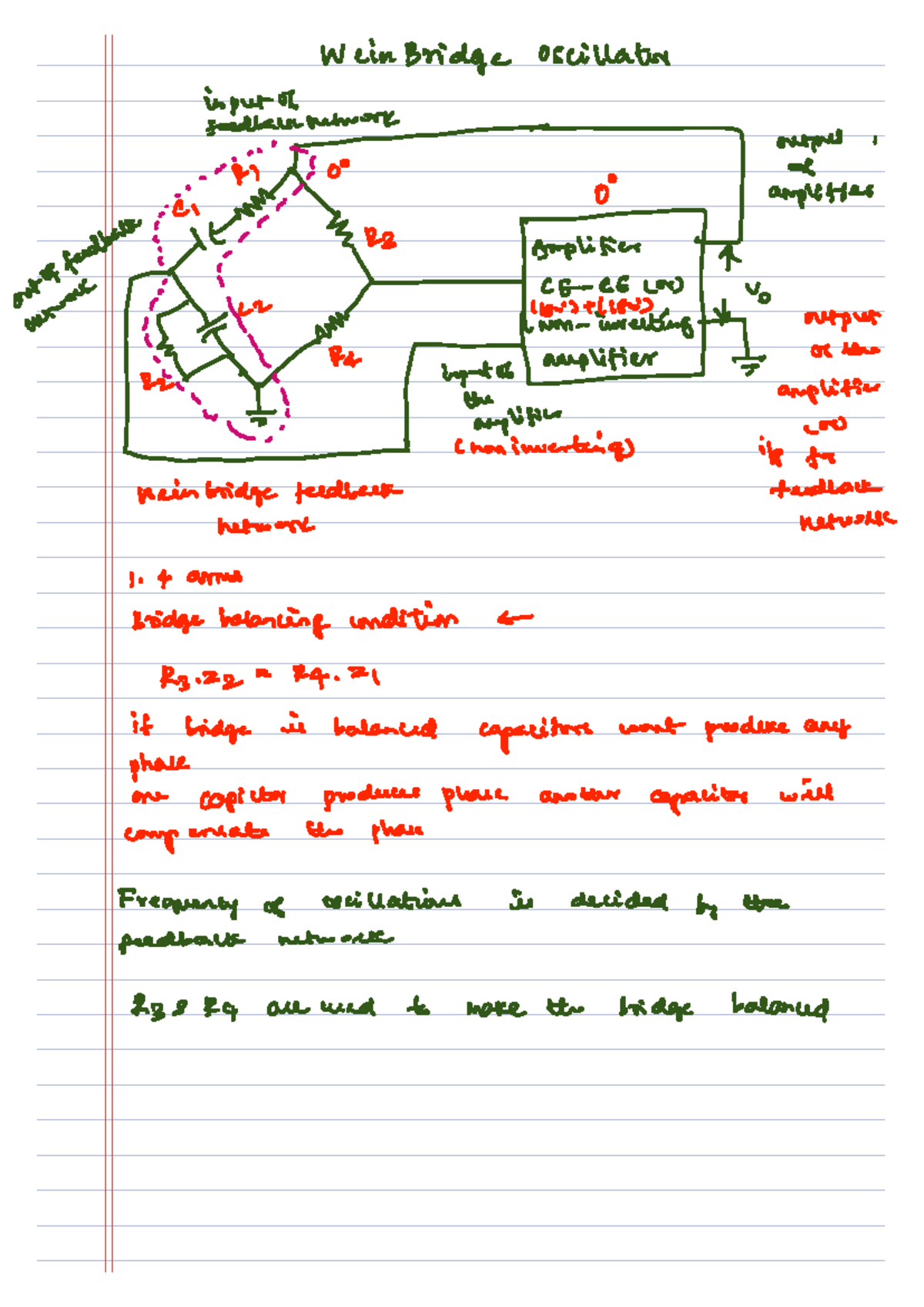 Wien Bridge Oscillator Analysis - EE 101 Lecture Notes - Studocu