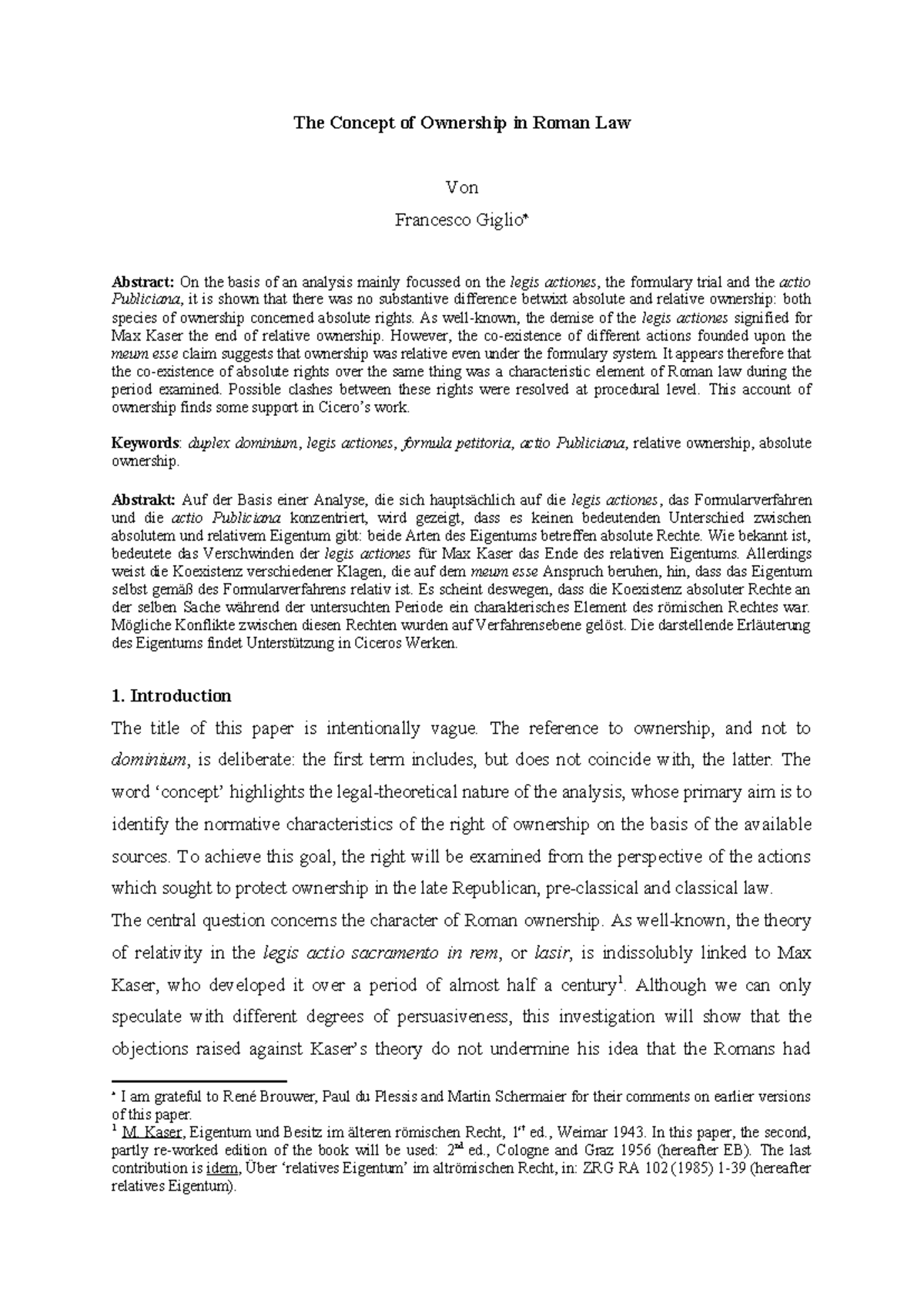 The Concept of Ownership in Roman Law: A Detailed Analysis of Rights ...