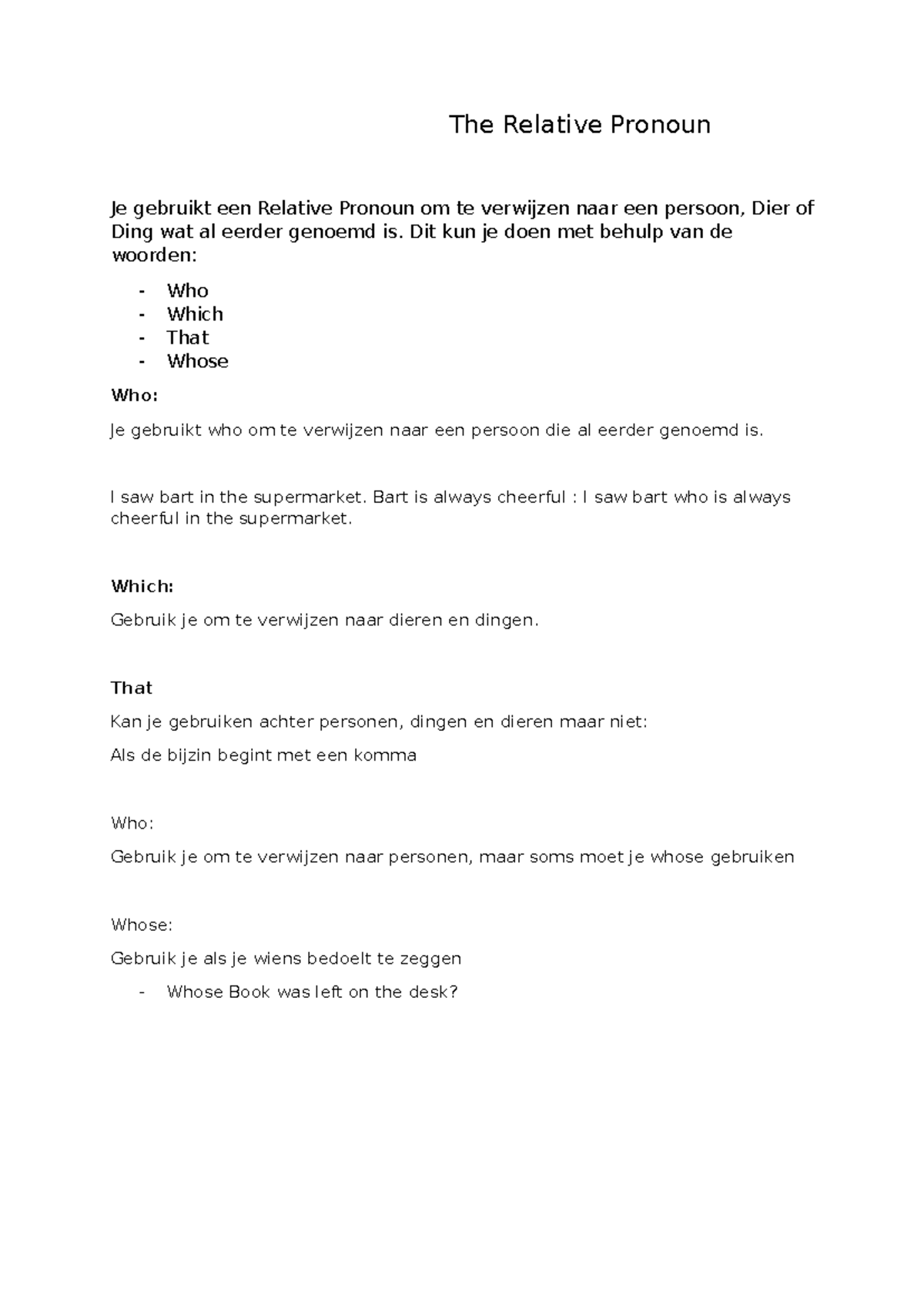 Engels Relative Pronouns: Gebruik en Voorbeelden - Studeersnel