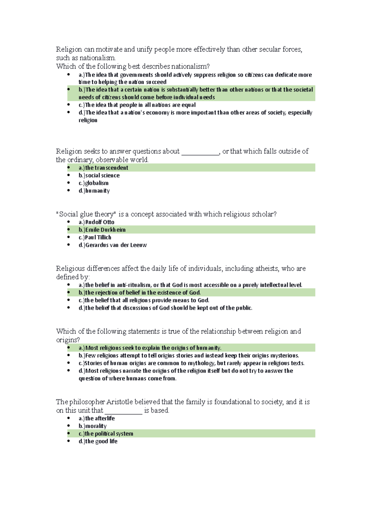 Sophia Purposes of Studying Religion 1 - Religion can motivate and ...