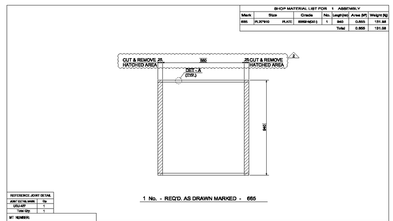 SHOP MATERIAL LIST FOR ASSEMBLY 665 - JOB No. 2745 - Studocu