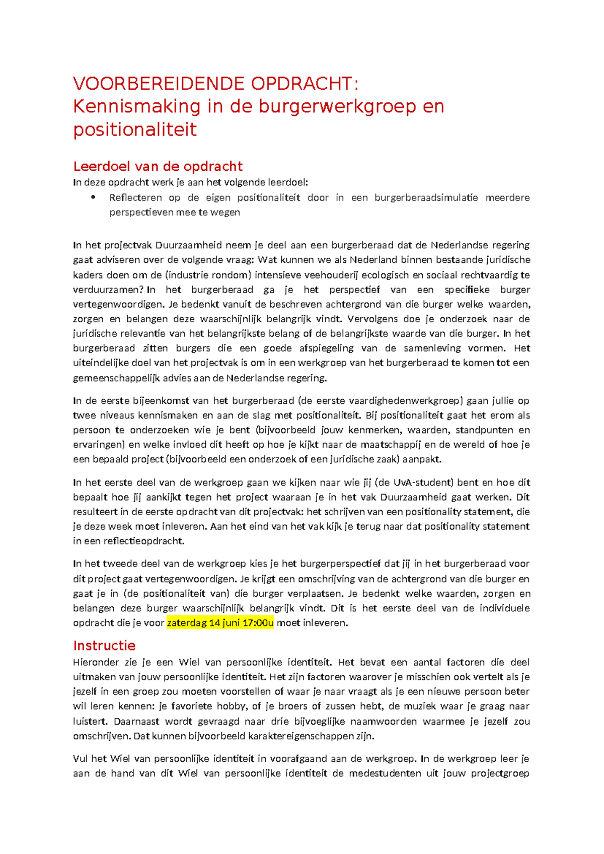 Voorbereidende Opdracht: Kennismaking en Positionaliteit in ...