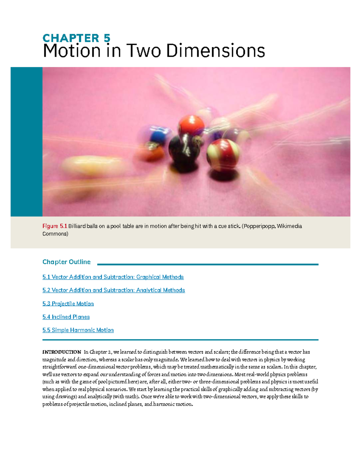 Chapter 5: Motion in Two Dimensions - Key Concepts and Equations ...