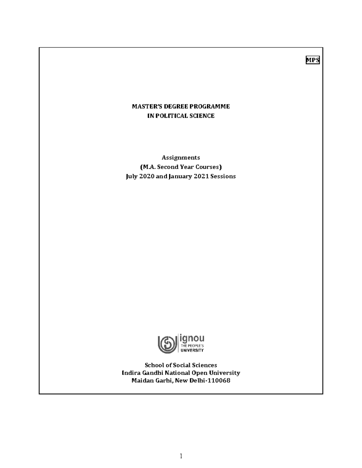 MPSE 2nd Year Tutor Marked Assignments (2020-21) - Comprehensive Guide ...