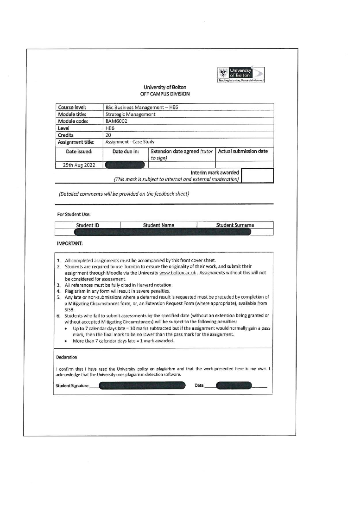 BAM6002 Strategic Management Case Study: Vinamilk Analysis - Studocu