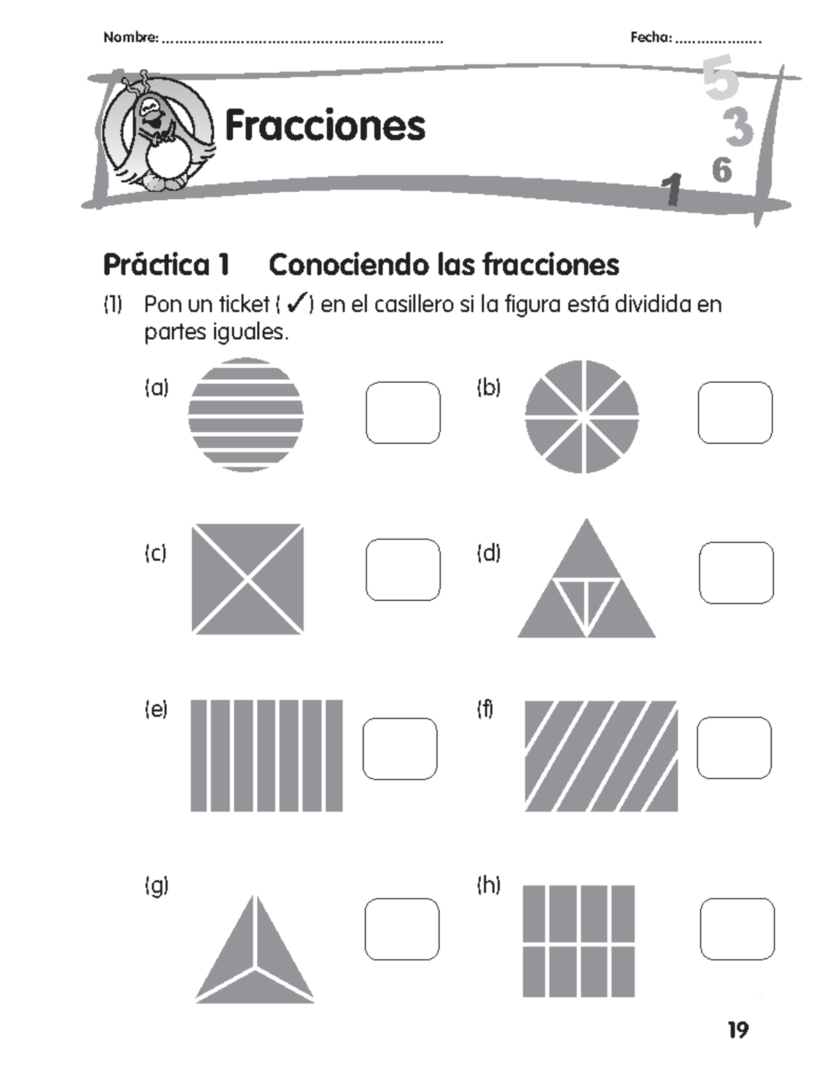 Fracciones balotario - mates - 3 6 1 5 Fracciones Práctica 1 Conociendo ...