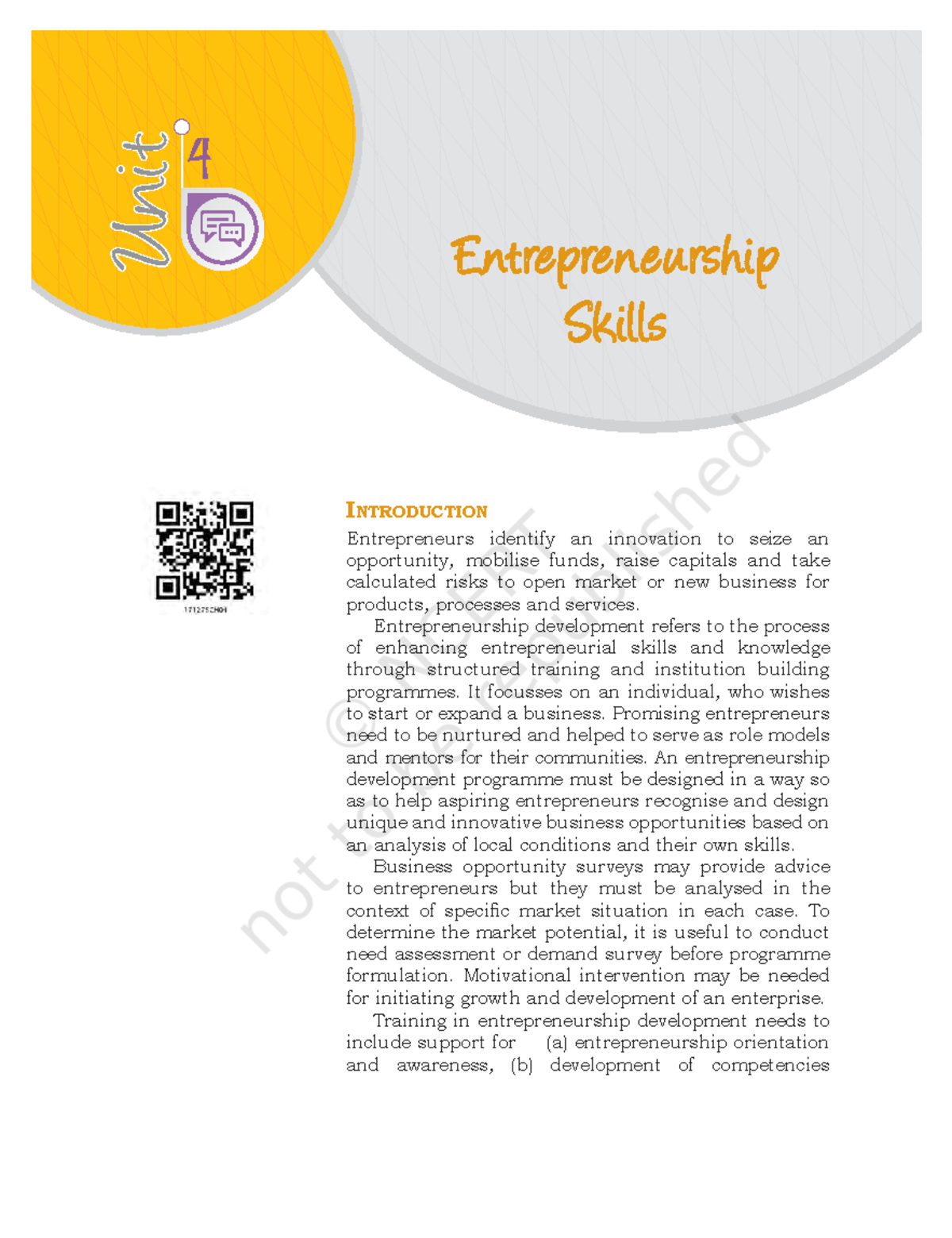 Unit 4: Introduction to entrepreneurship skills and qualities - Studocu