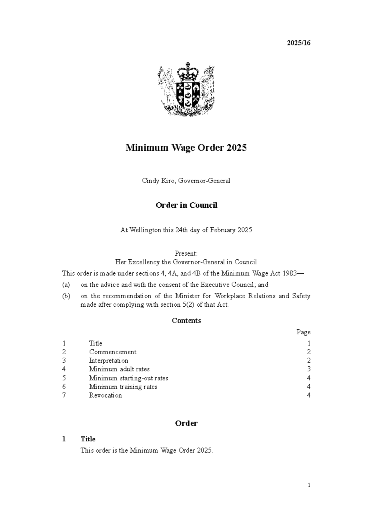 Minimum Wage Order 2025: Key Changes and Interpretations - Studocu