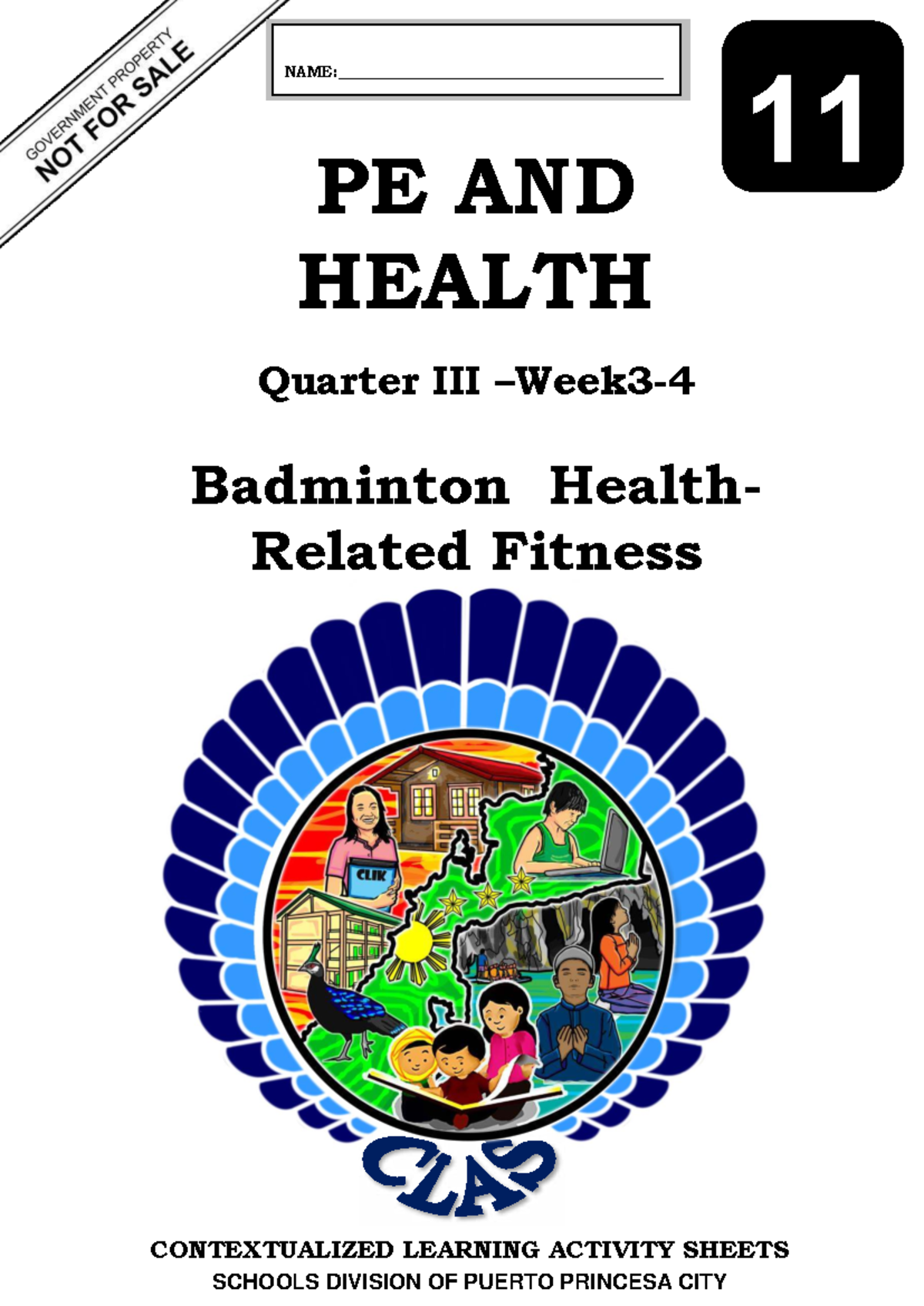 P.E. and Health 11: Badminton and Fitness Activity Sheets Q1 - Studocu