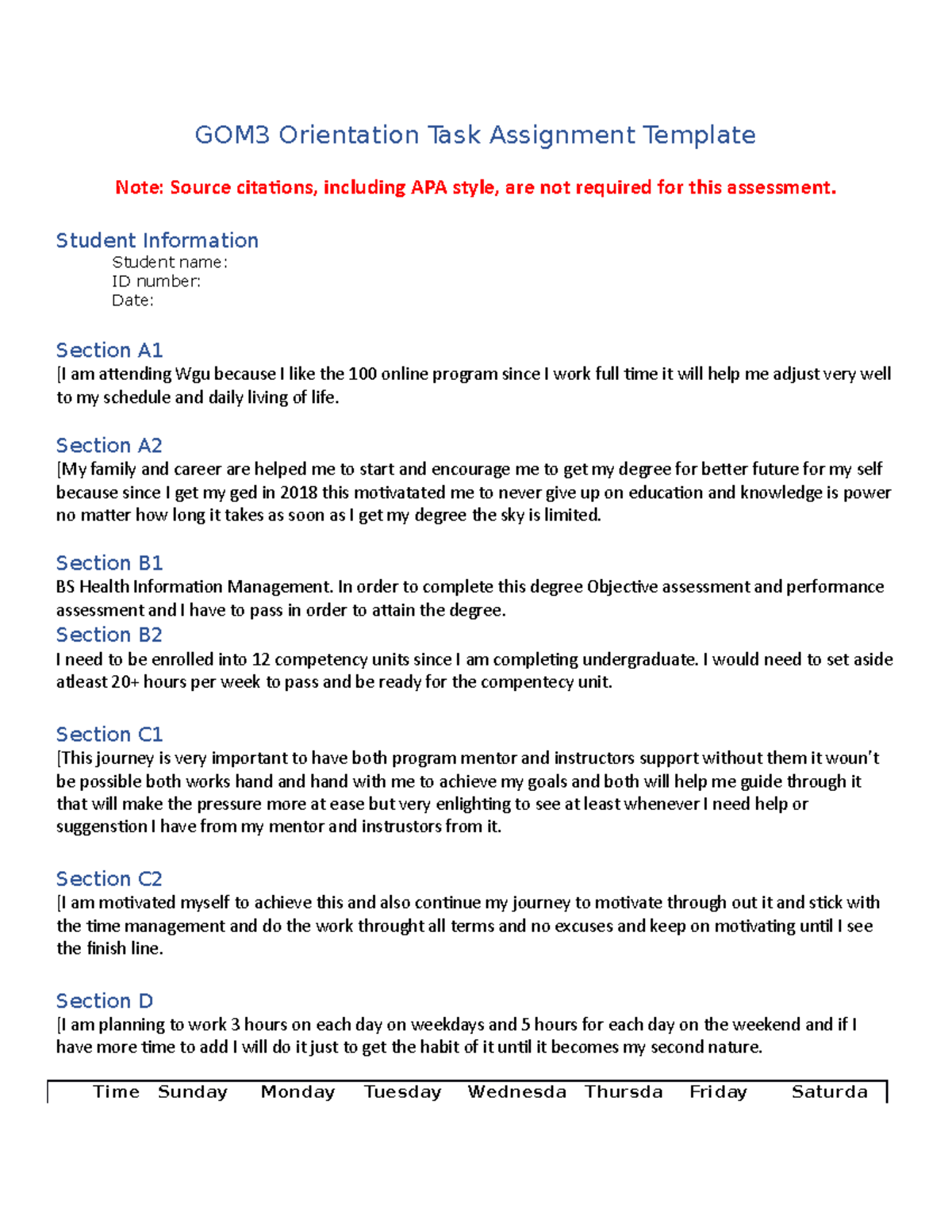 Orientation Task Template 2 - GOM3 Orientation Task Assignment Template Note: Source citations ...