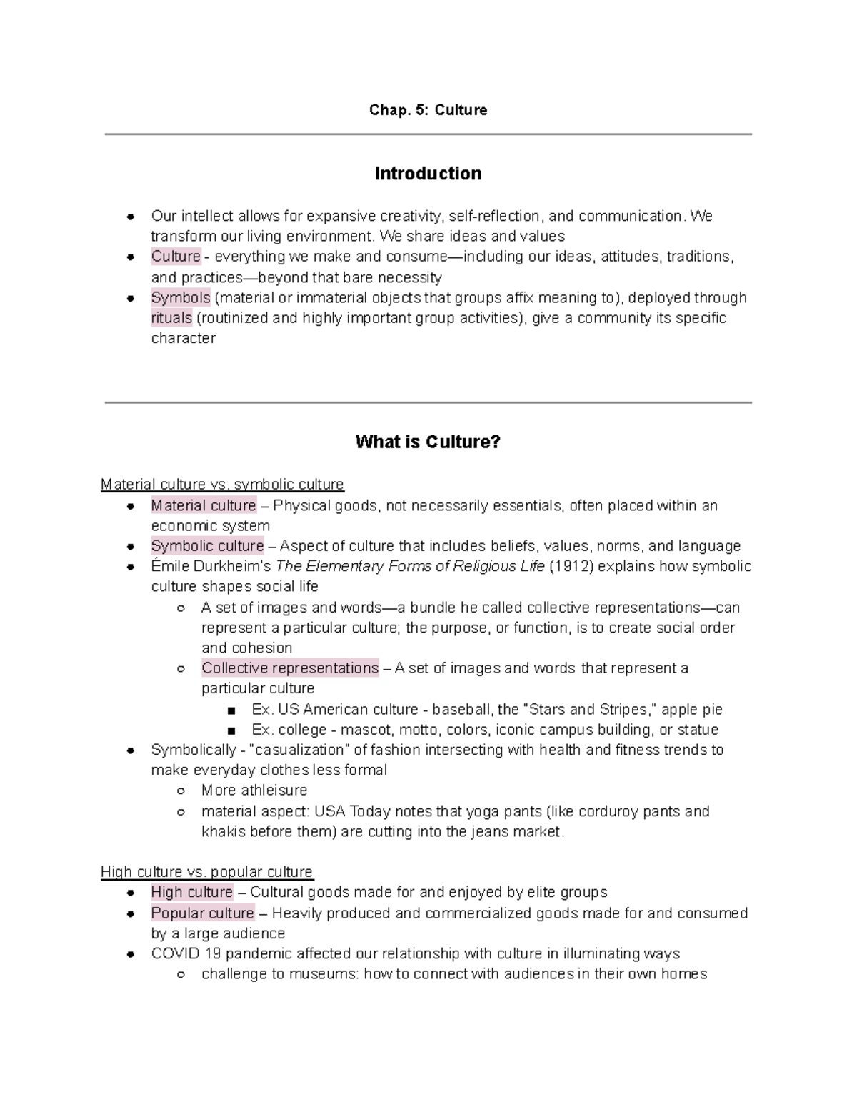 Chapter 5 Notes - Understanding Culture and Its Influences - Studocu