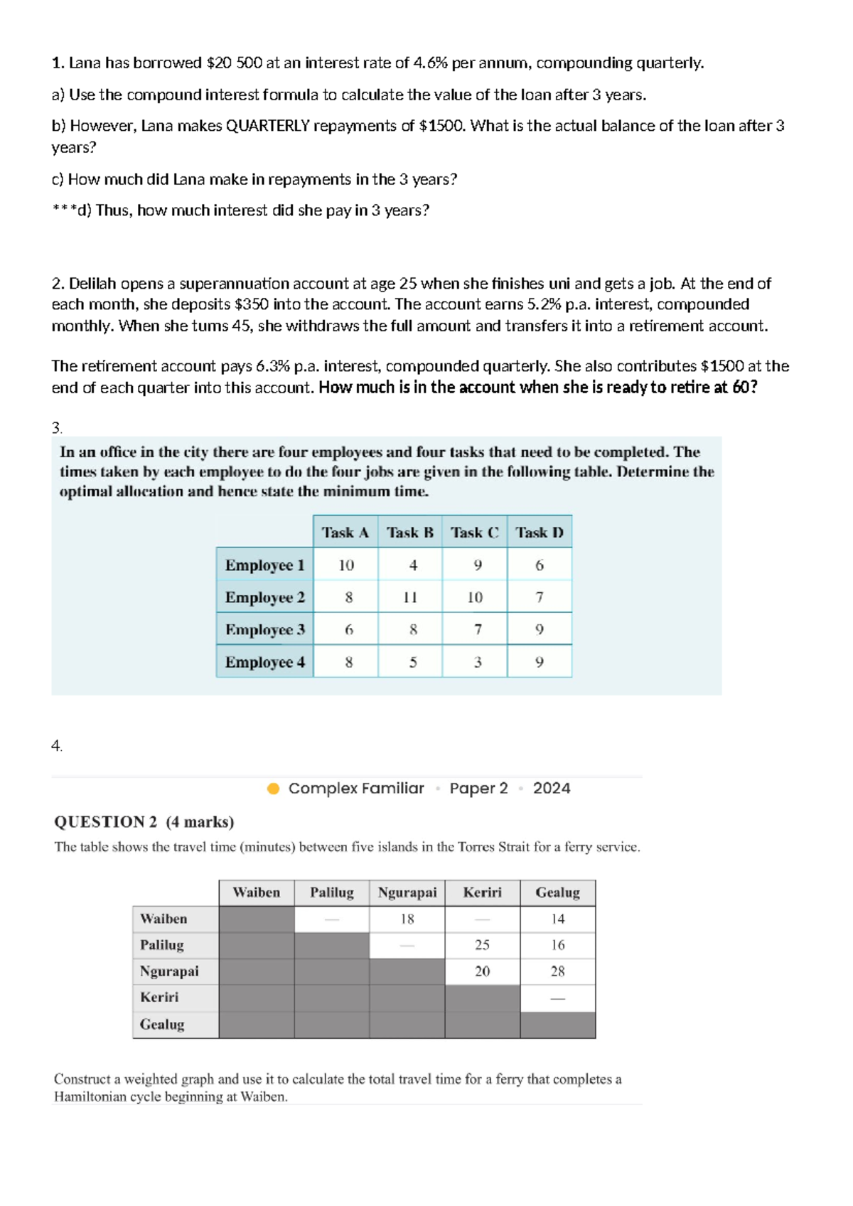 CF Graphs and Finance - Practice Questions for Exam Prep - Studocu