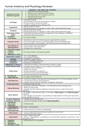 Anaphy Midterm-Reviewer - M1: Introduction to Human Anatomy and ...