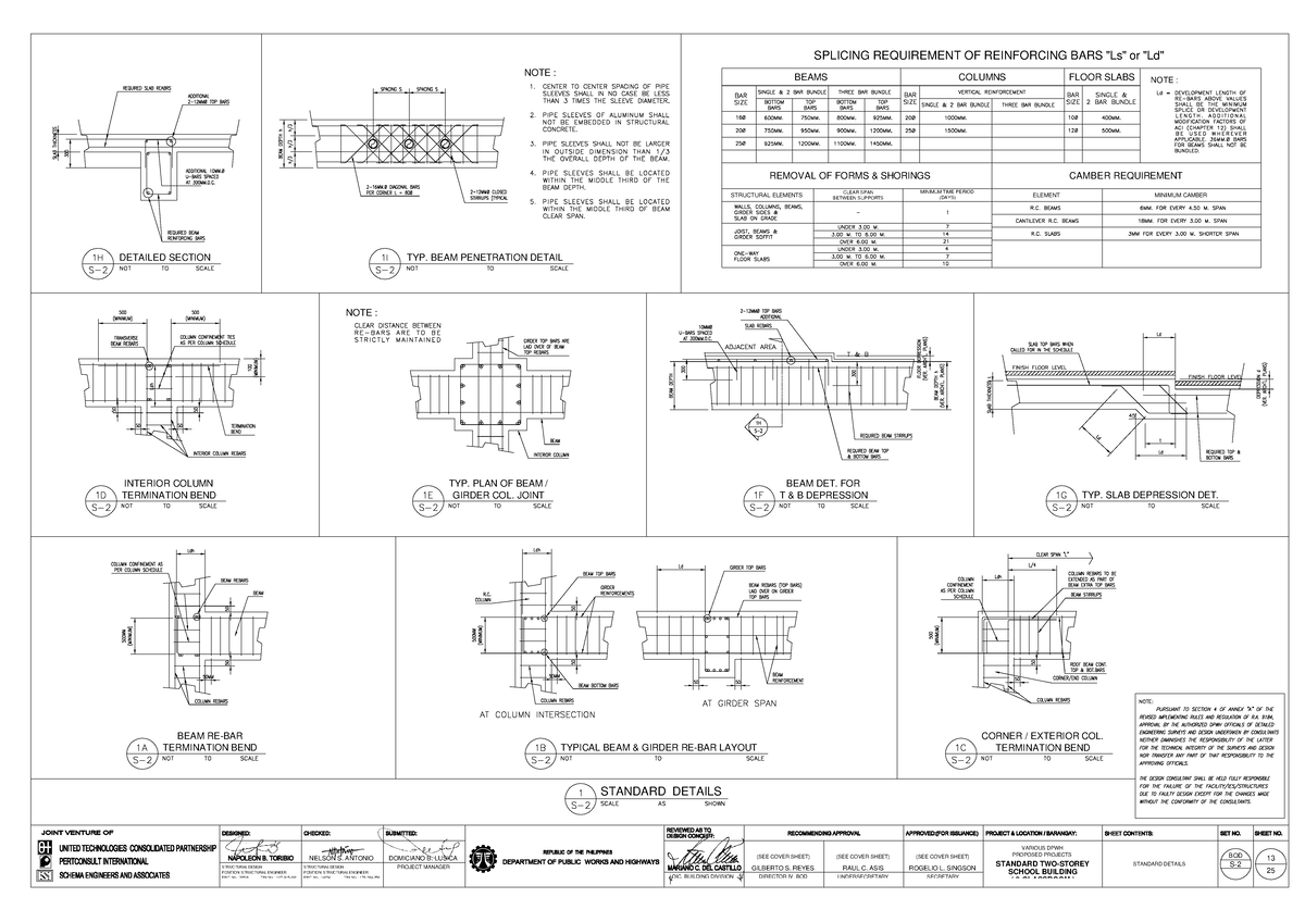 S-2 Structural Design Plan for Two-Storey School Building - Studocu