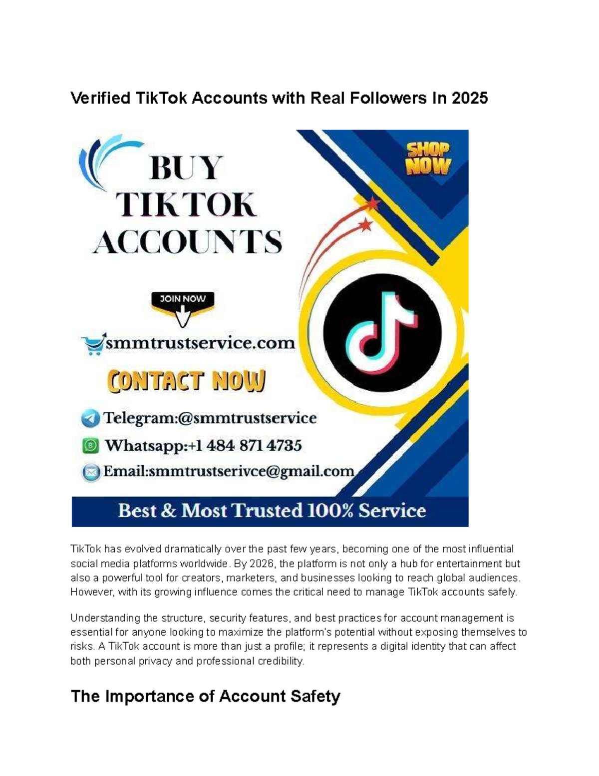 Step-by-Step Guide to Verified TikTok Accounts & Real Followers - Studocu