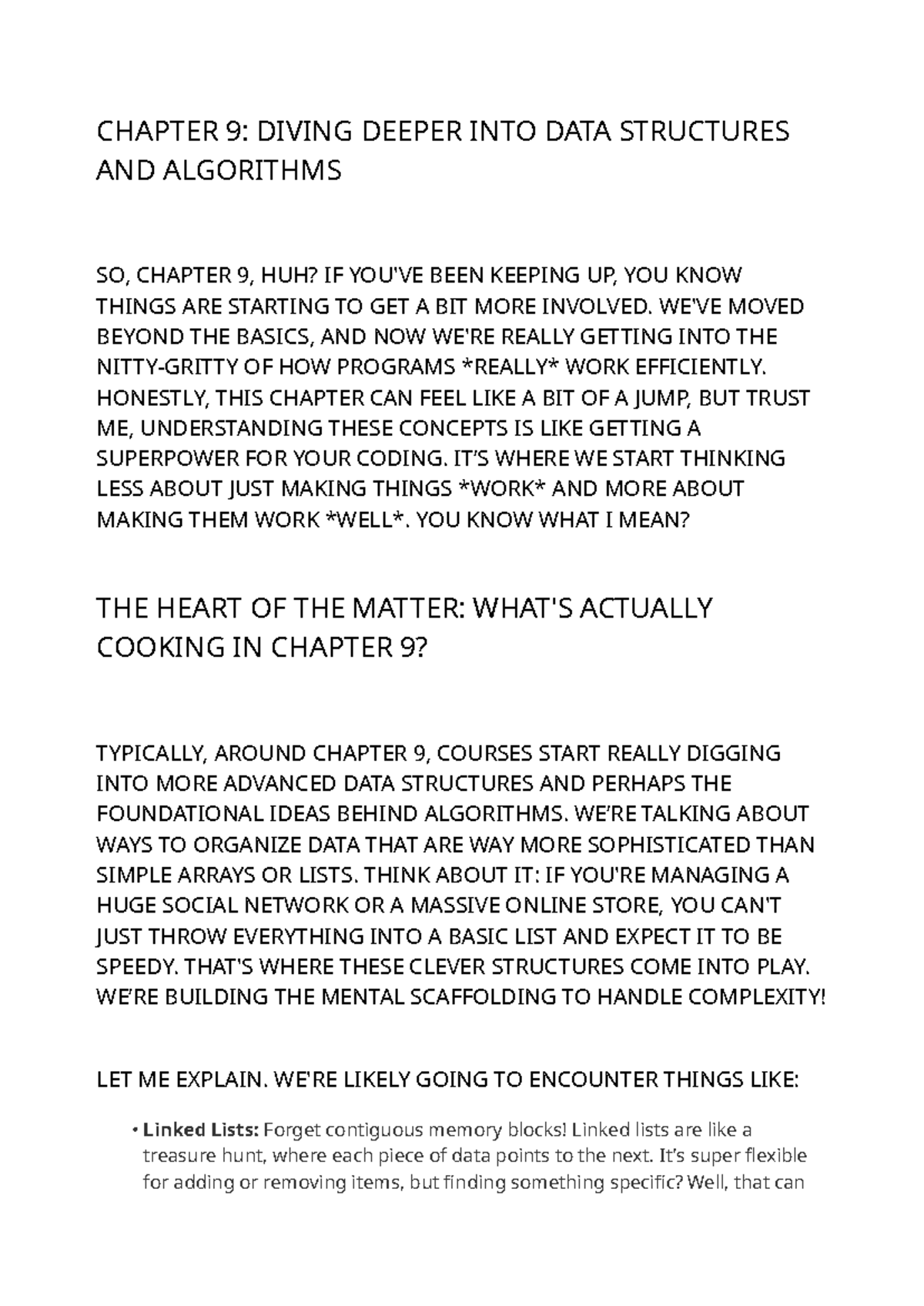 CHAPTER 9 REVIEW: ADVANCED DATA STRUCTURES & ALGORITHMS - CP1 - Studocu