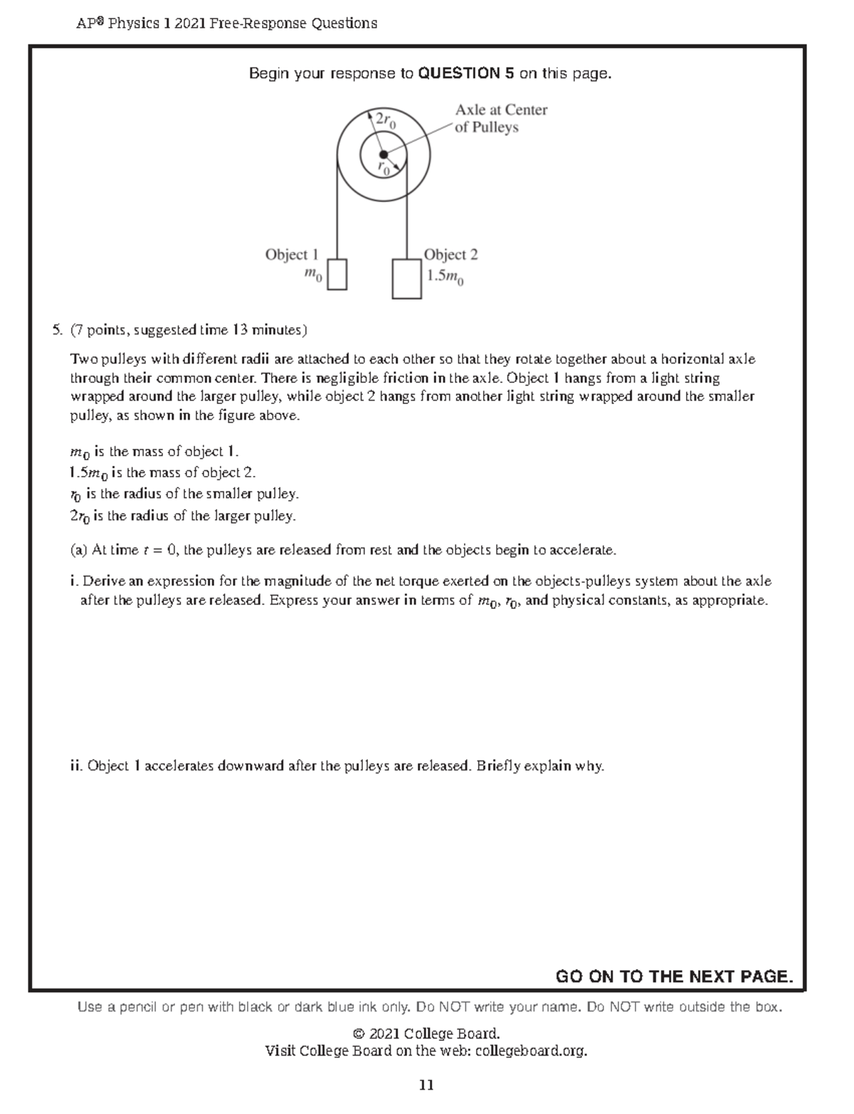 AP Physics 1 2021 Exam Questions and Solutions - Studocu
