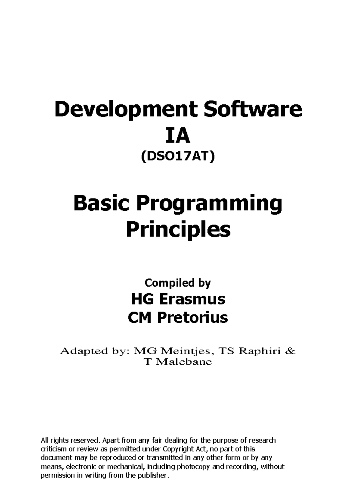 ICT Prospectus 2024: Summary of Information Technology Programs - Studocu