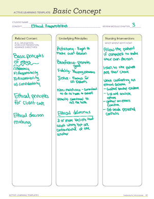 ATI coursework - ACTIVE LEARNING TEMPLATE: System Disorder STUDENT NAME ...