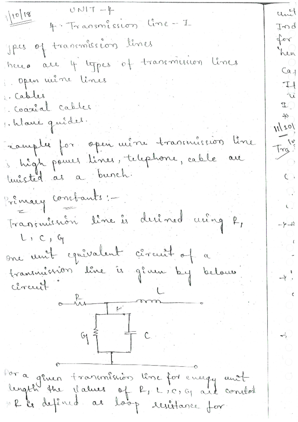EMTL 5TH UNIT Notes - UNIT unit it , Transmission line I Ind jpes of ...