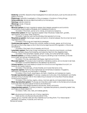 Chapters 4 and 5 Review Sheet - Anatomy & Physiology Chapter 4 & 5 ...