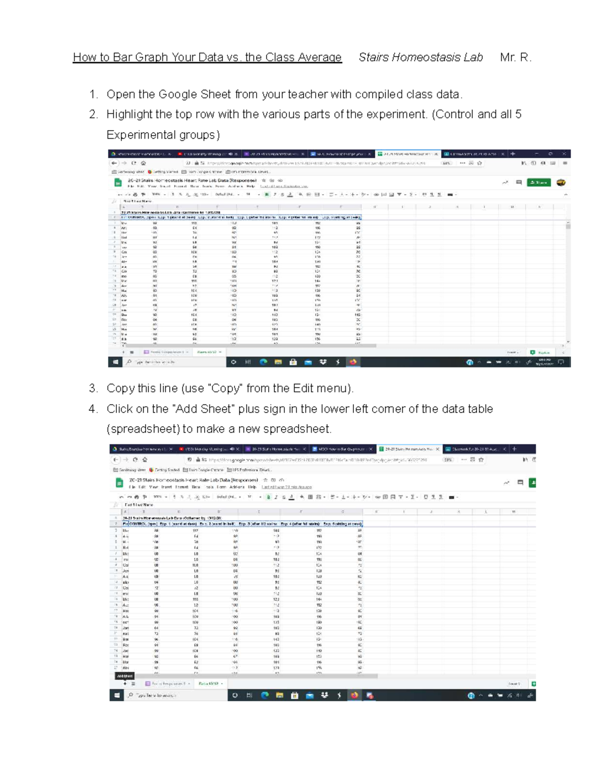 AB How to Create a Bar Graph for Class Stairs Lab Data - Studocu
