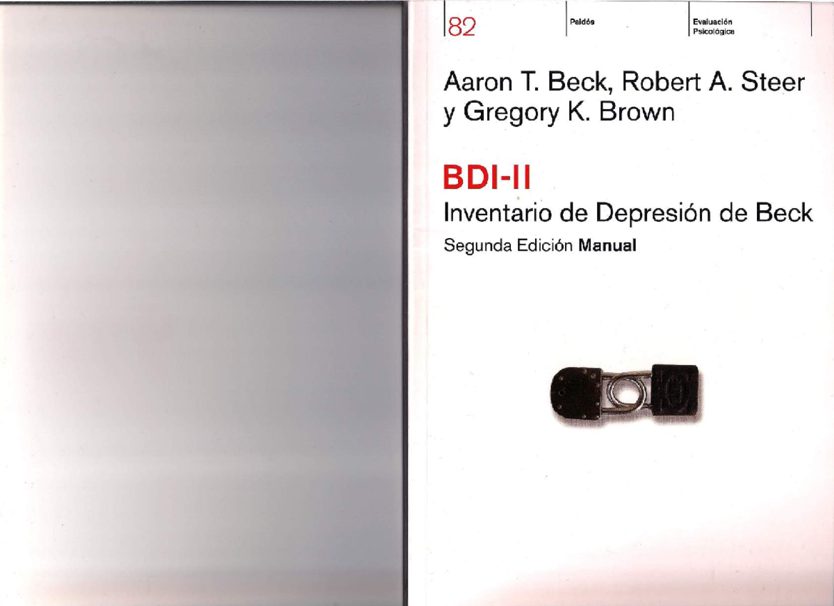 Manual de Adaptación Argentina del Inventario de Depresión BDI-2 - Studocu