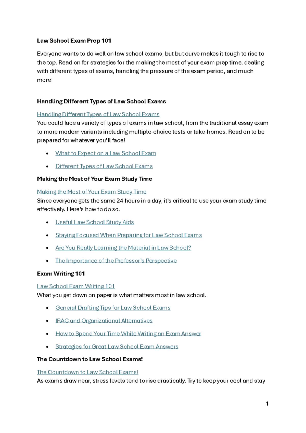 Law School Exam Prep 101: Strategies for Success - Studocu
