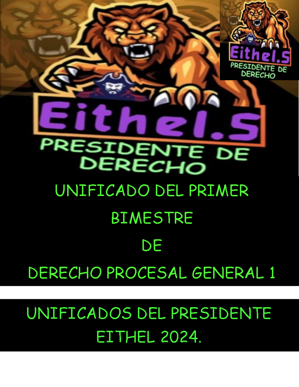 UNIFICADO DEL PRIMER BIMESTRE DE DERECHO PROCESAL GENERAL 1 EITHEL 2024 ...