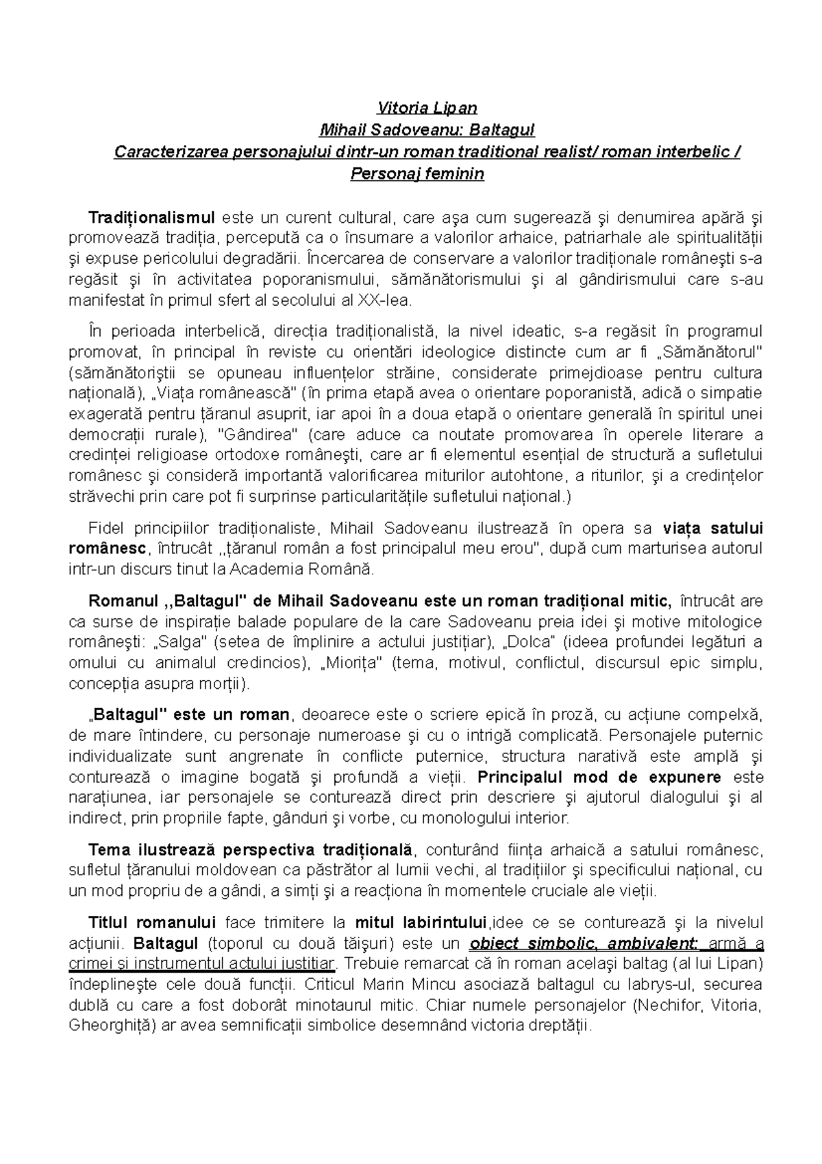 Eseuri bacalaureat - „MOARA CU NOROC” – IOAN SLAVICI Realismul este ...