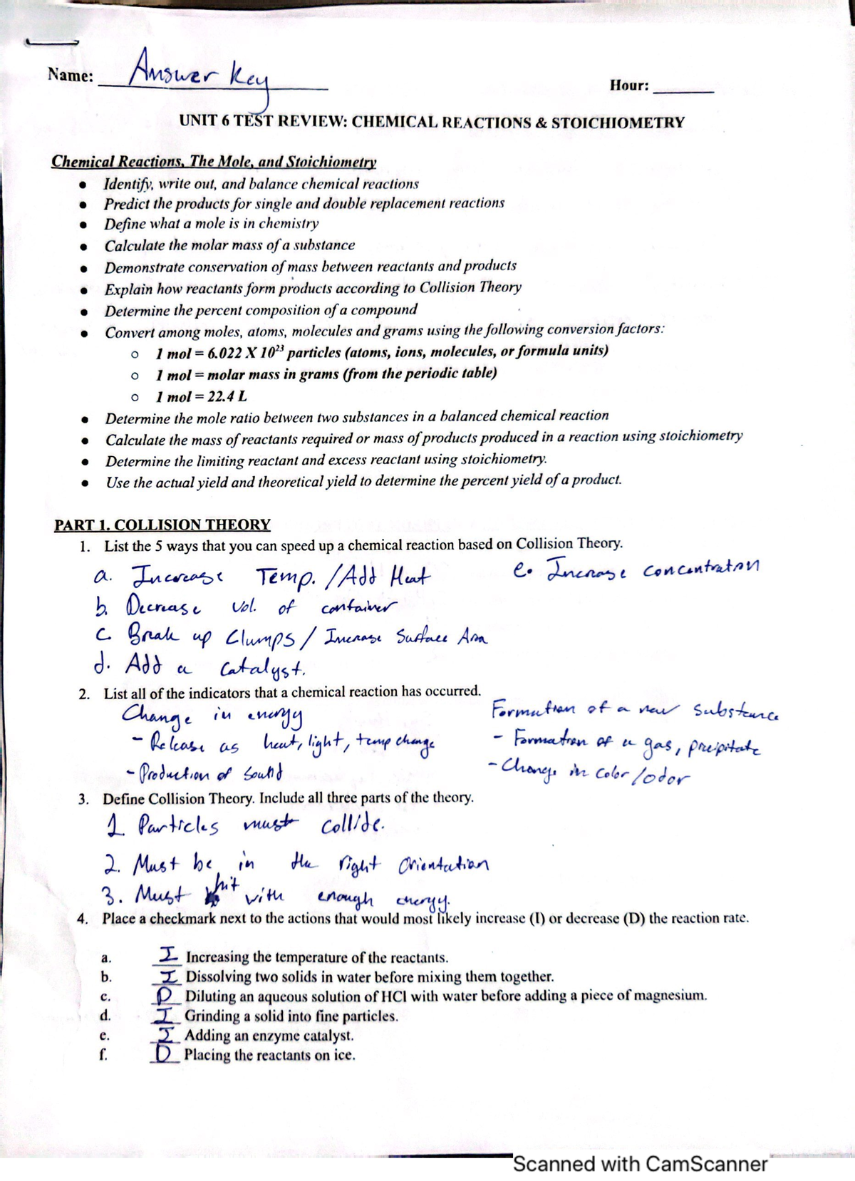 Unit 6 Study Guide: Answer Key Insights & Solutions - Studocu